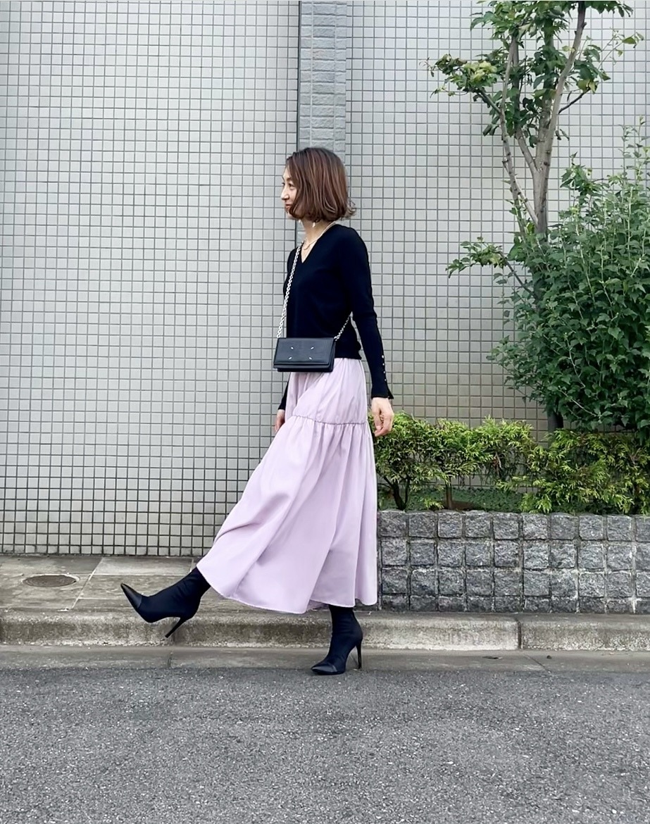 【華組 一色華菜子さん】エクラプレミアム通販『E by eclat』ティアードスカート3style★ | HAPPY PLUS VOICE